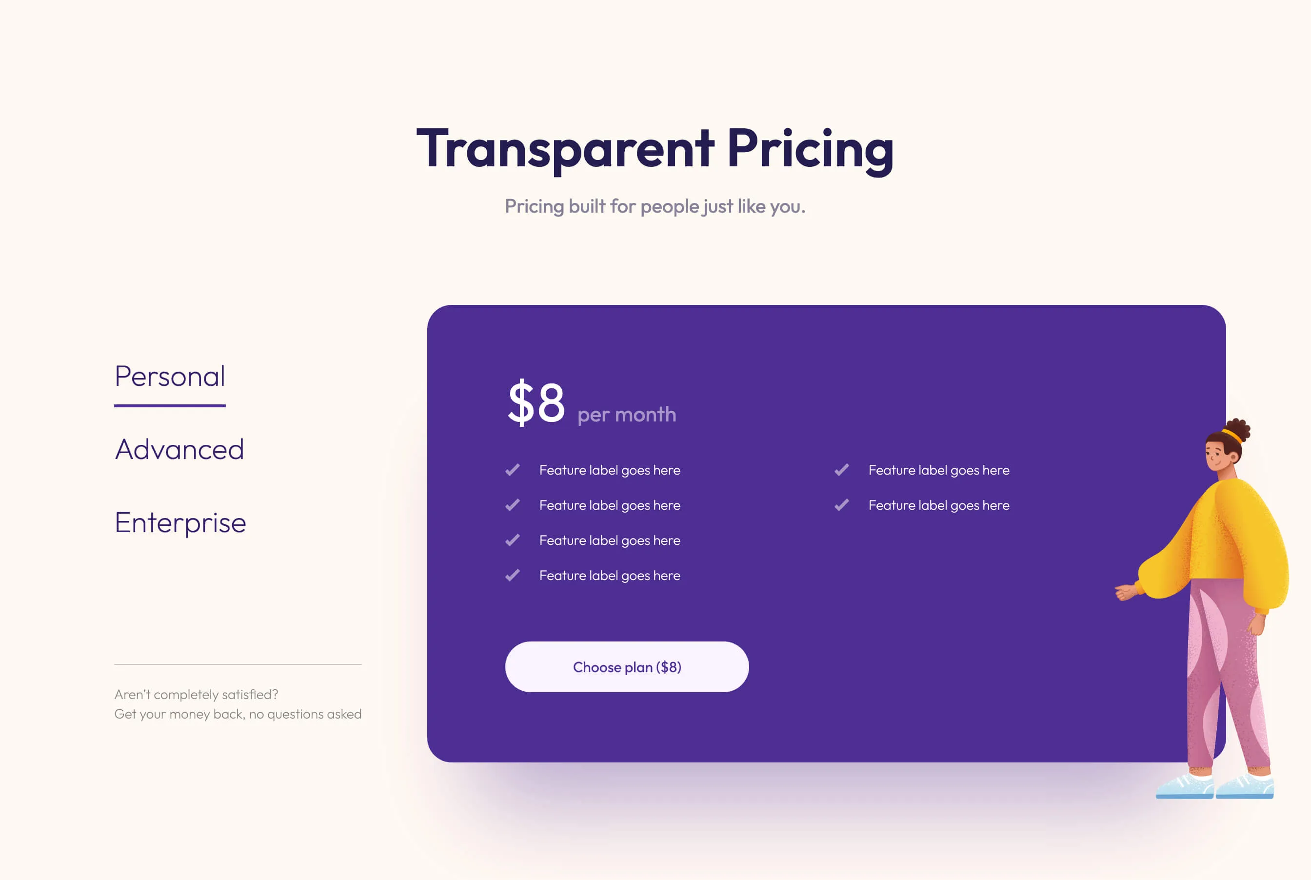 Free Price Page | Free Webflow Component